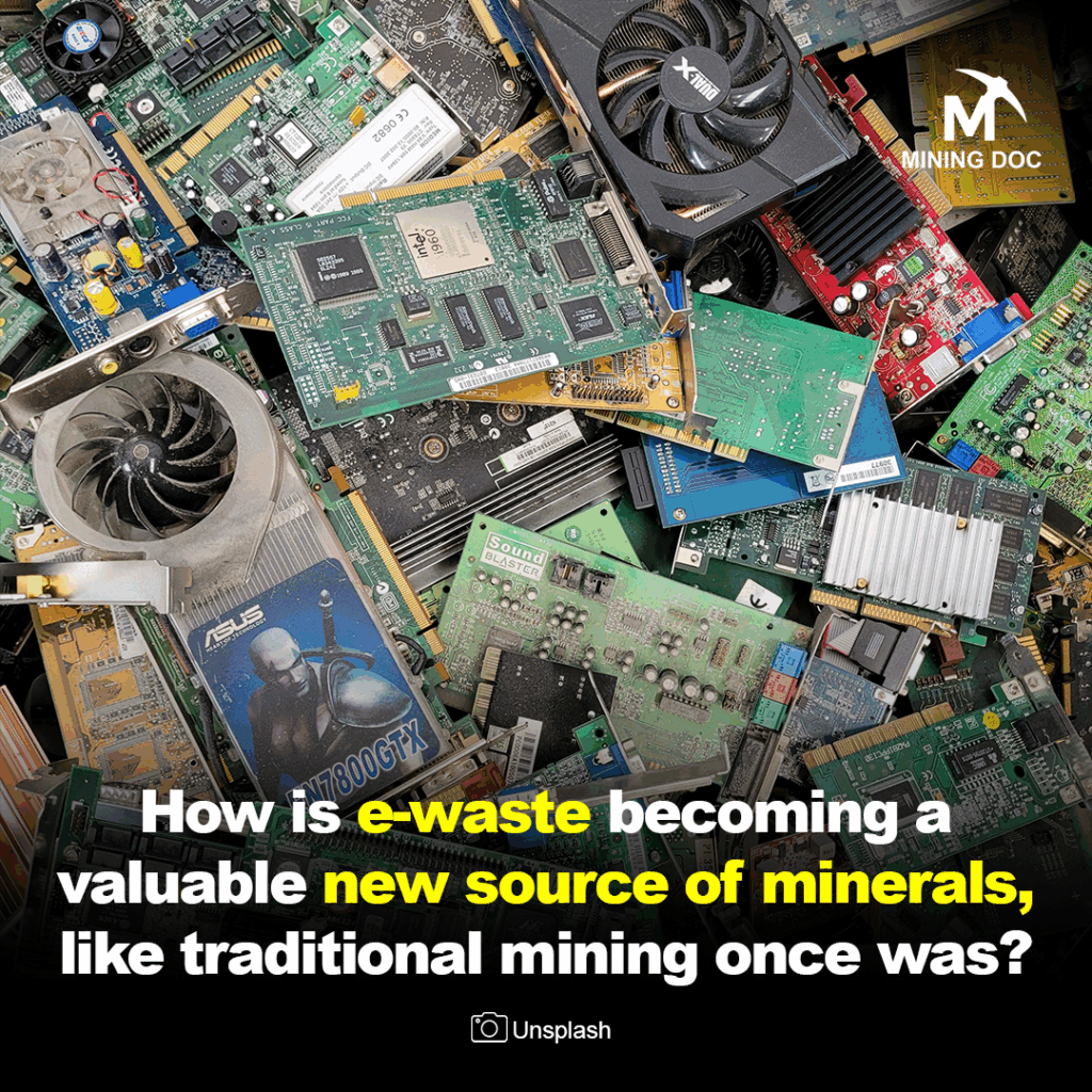 How is e-waste becoming a valuable new source of minerals, like traditional mining once was ...